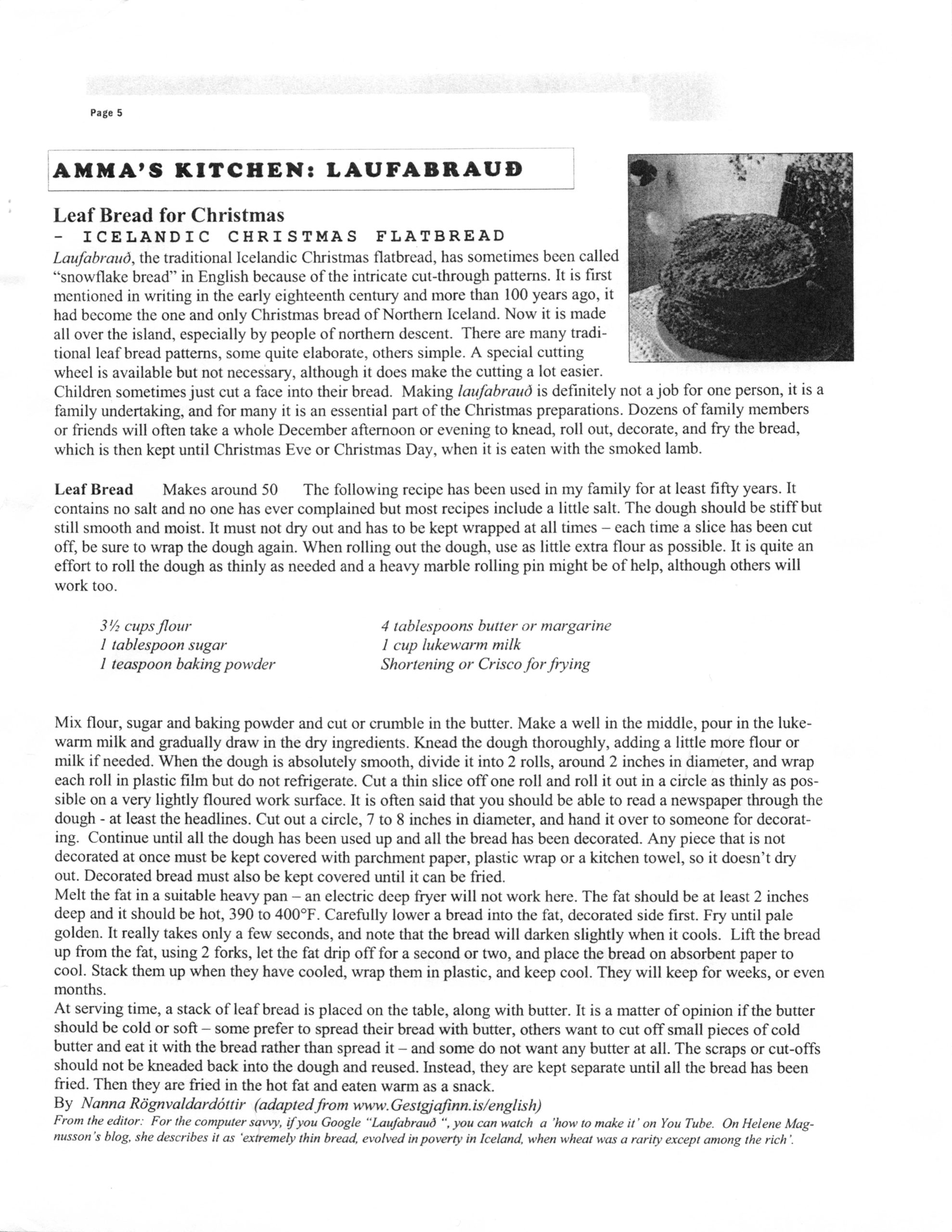 Leaf Bread – Icelandic National League